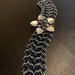 Scale Flower Blue and Silver Elf Weave Cuff - Etsy