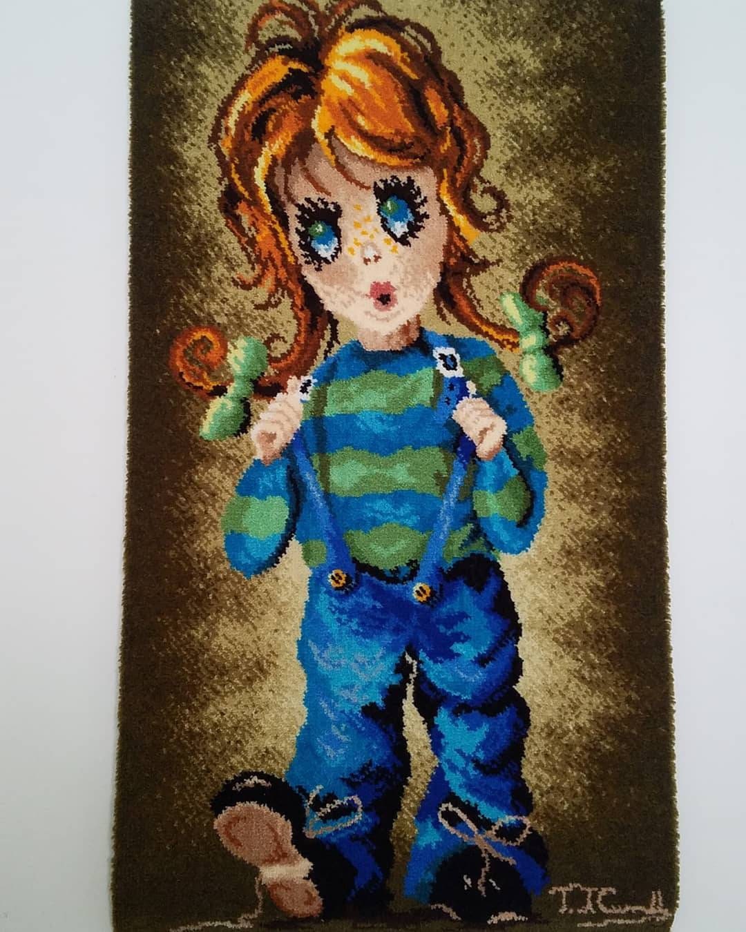 Vintage mediados del siglo Bondax Axminster paredhanging Big | Etsy