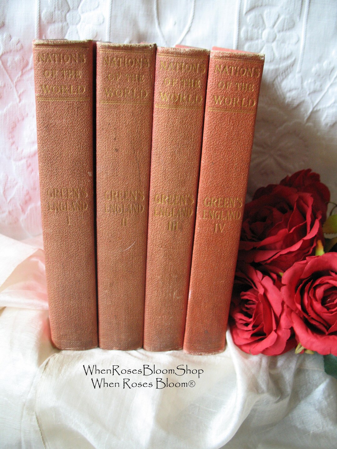 Vintage Red Books History England 449-1898 John R. Green LLD circa ...