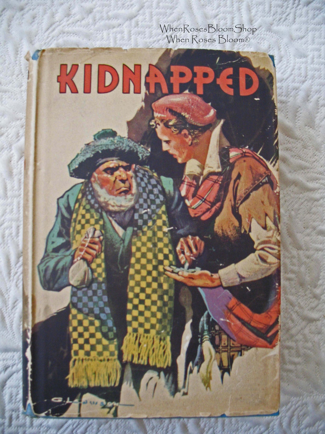 Vintage Book Kidnapped Retro Library Decorative Graphic Art Cover ...