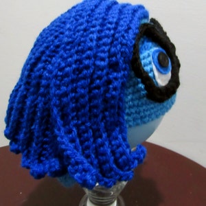 Super Cool Inside Out, SADNESS Inspired Knitted Hat, All Sizes - Etsy