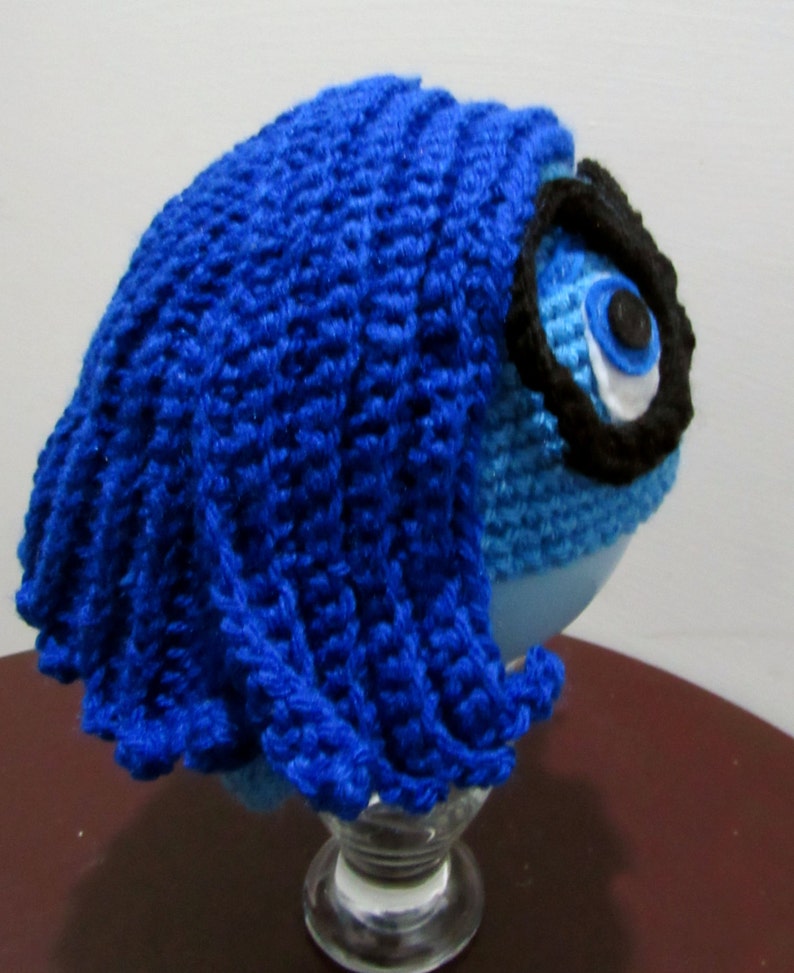 Super Cool Inside Out, SADNESS Inspired Knitted Hat, All Sizes - Etsy