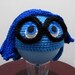 Super Cool Inside Out, SADNESS Inspired Knitted Hat, All Sizes - Etsy