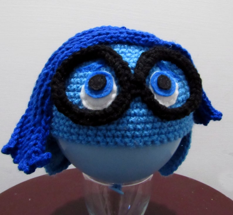 Super Cool Inside Out, SADNESS Inspired Knitted Hat, All Sizes - Etsy
