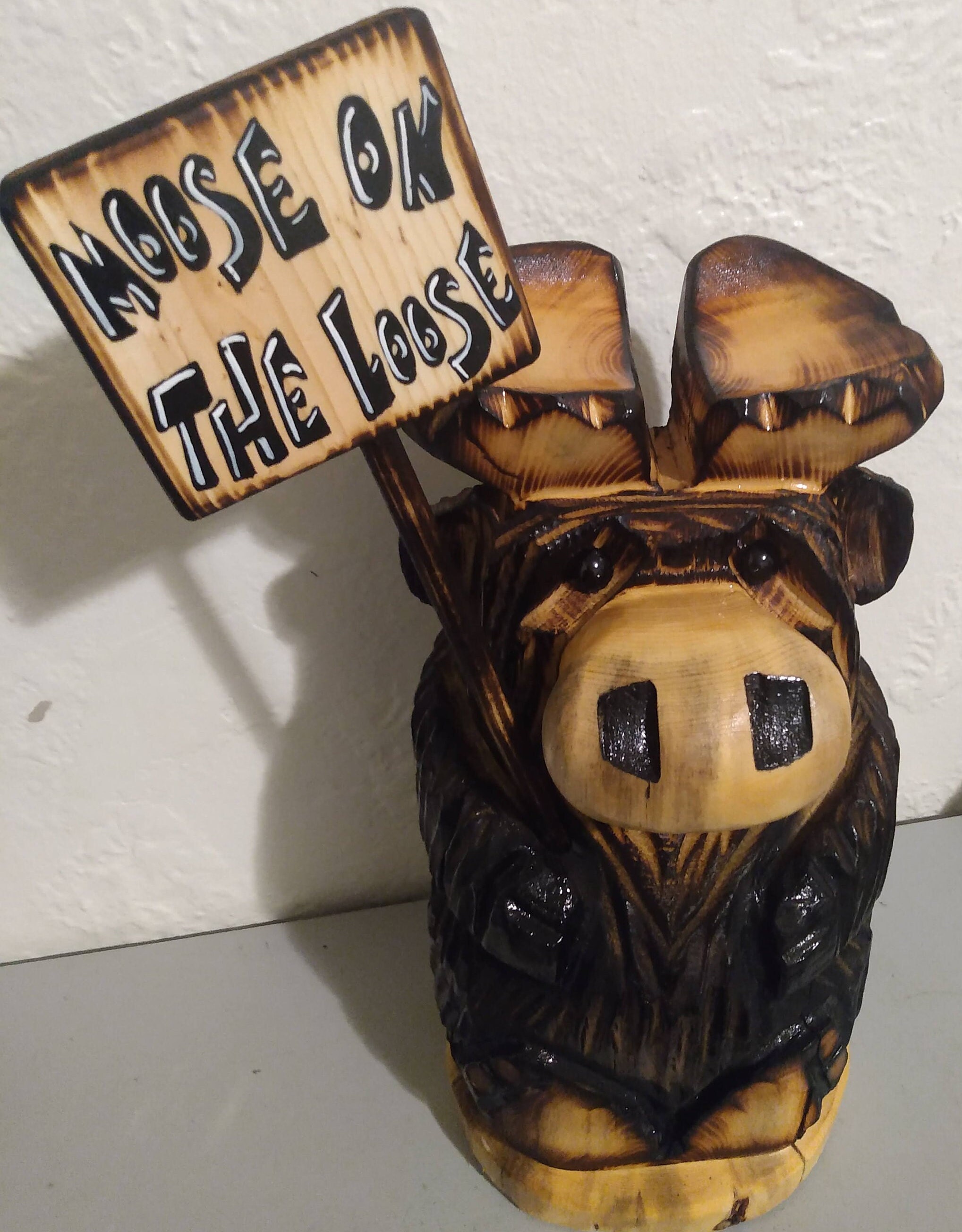 12 Sign Moose Customize Sign Moose Chainsaw Carving - Etsy