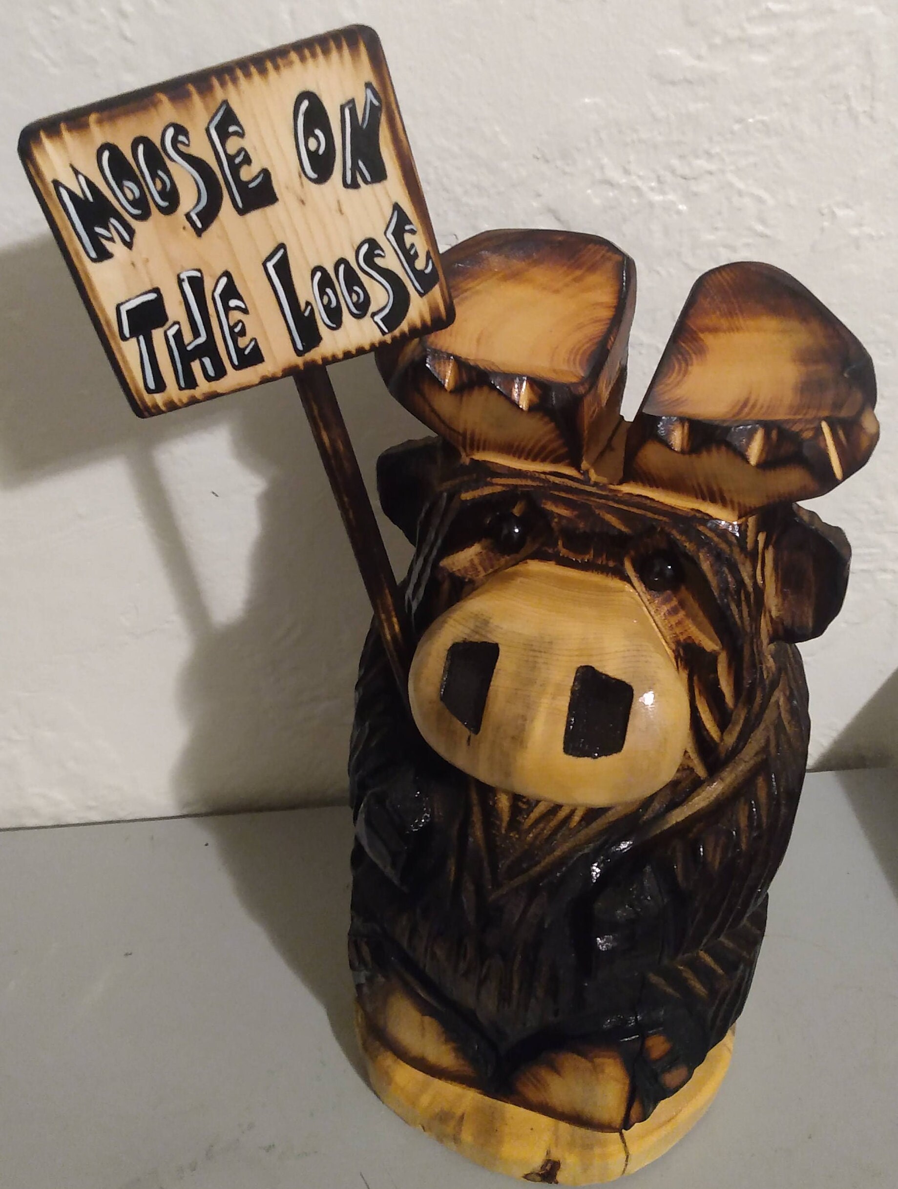12 Sign Moose Customize Sign Moose Chainsaw Carving - Etsy