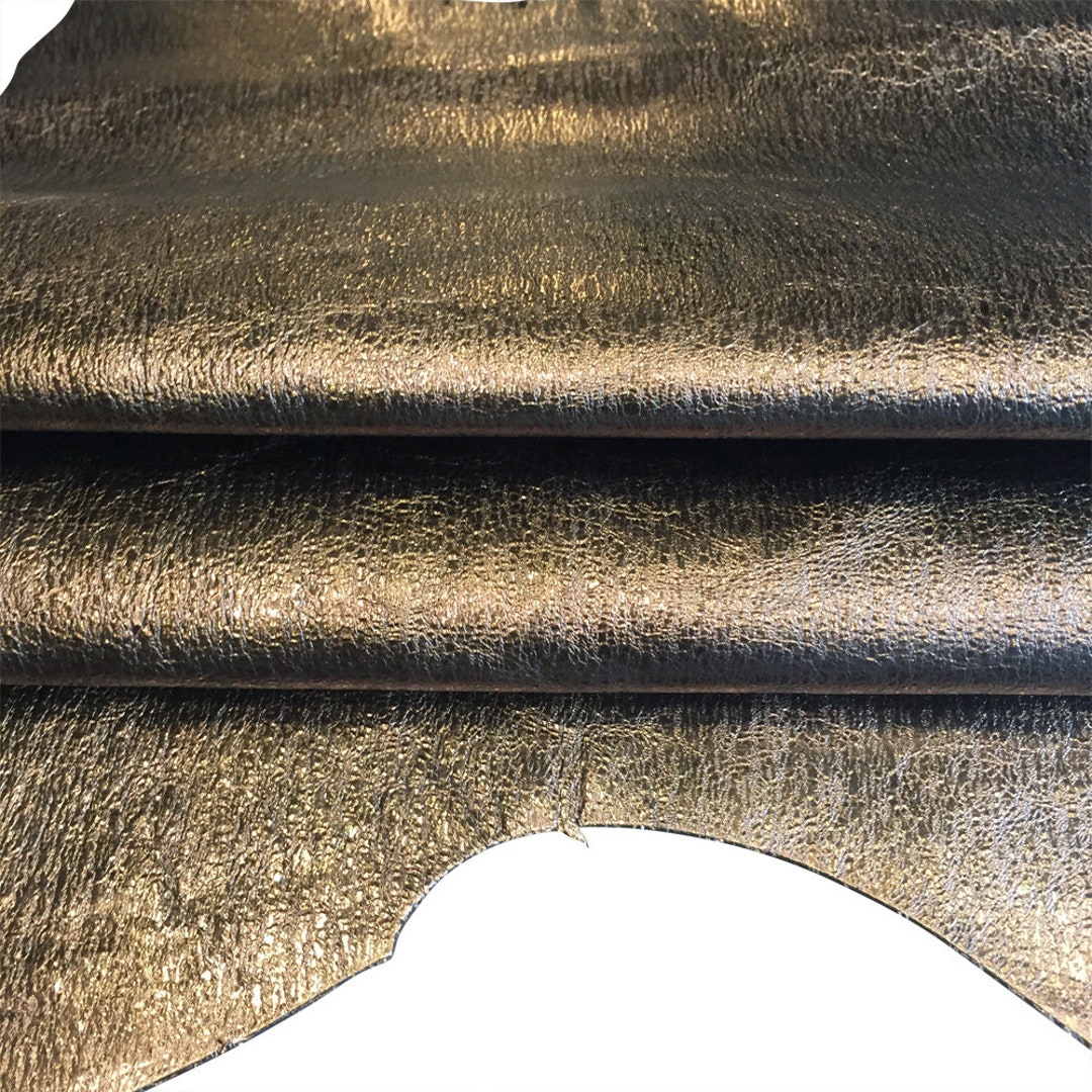 Metallic Genuine Leather Hides, Rustic Finished Skin, Thin Upholstery ...