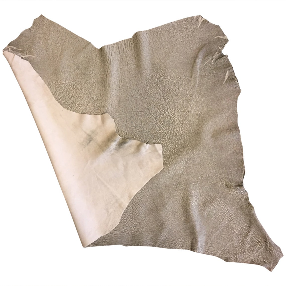 Grey Suede Leather, Soft Lambskin Hides, Rustic Thin Leather, Real ...