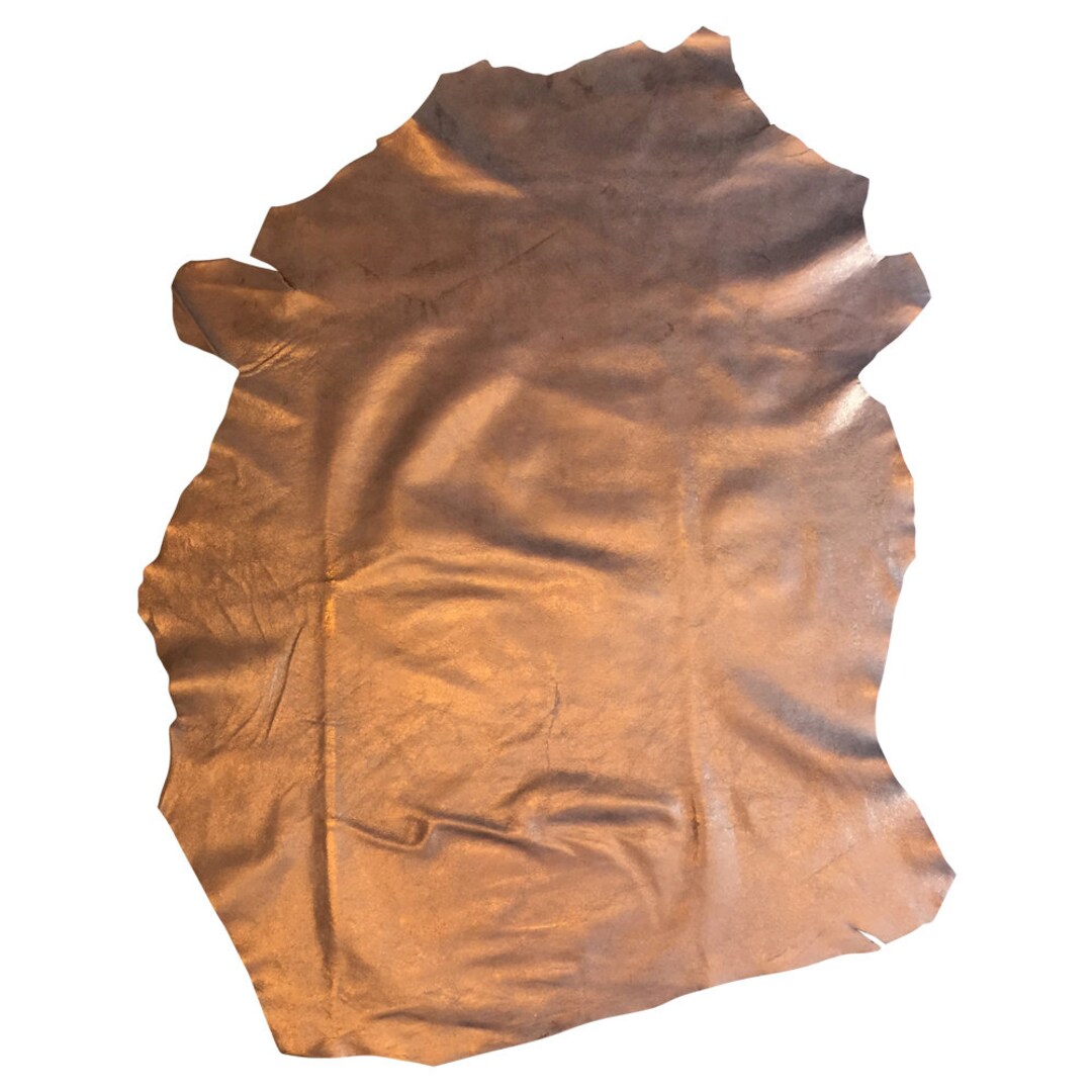 Light Copper Leather Hides, Metallic Finish, Soft Genuine Upholstery ...