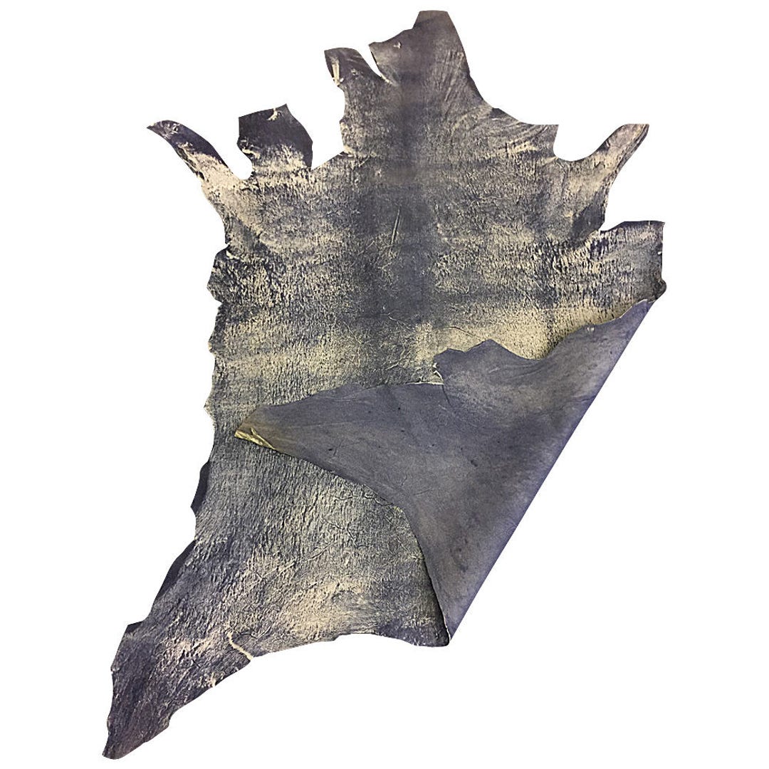 Blue Genuine Leather Hides, Suede Rustic Finish, Arts and Craft ...
