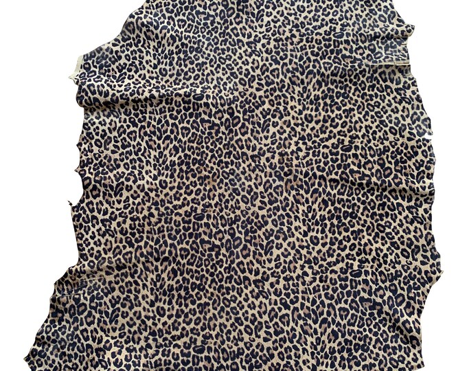 Gray Leopard Print Leather Hides // the Size of A Hide 5 6 - Etsy