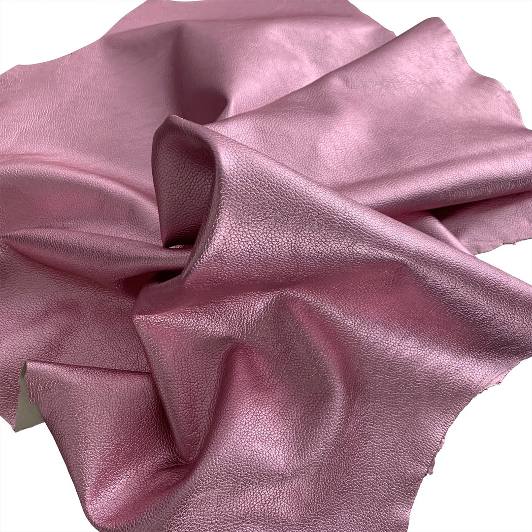 Pink Metallic Goatskin Leather Hides, Perfect for Luxurious, Durable ...