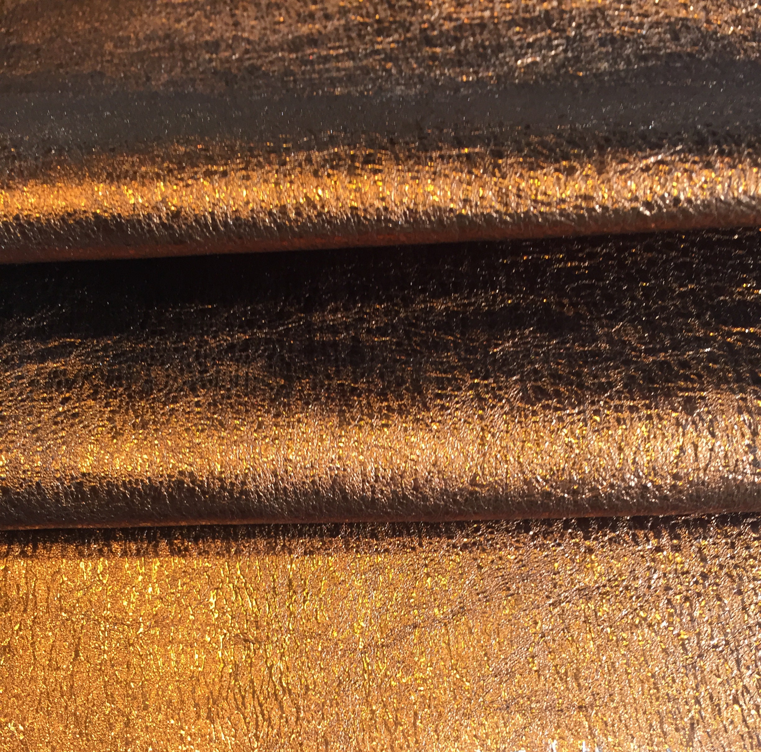 Copper Color Leather Hide, Metallic Finished Skins, Soft Genuine ...