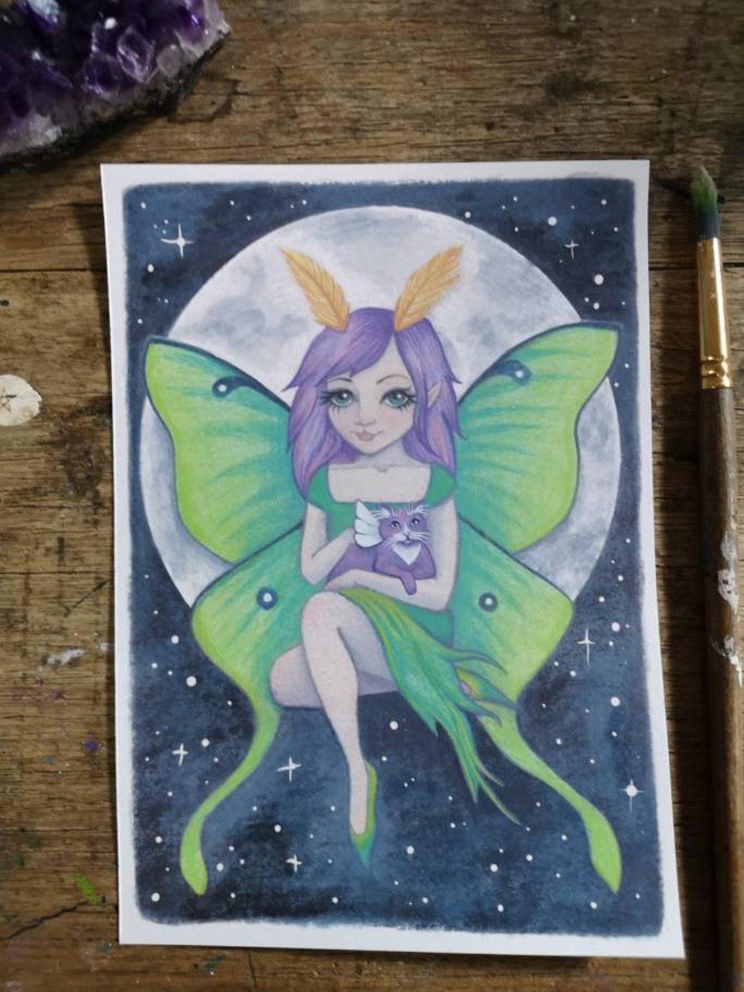 Luna Fae - A5 Art Print, Faerie Sarah Art - Etsy