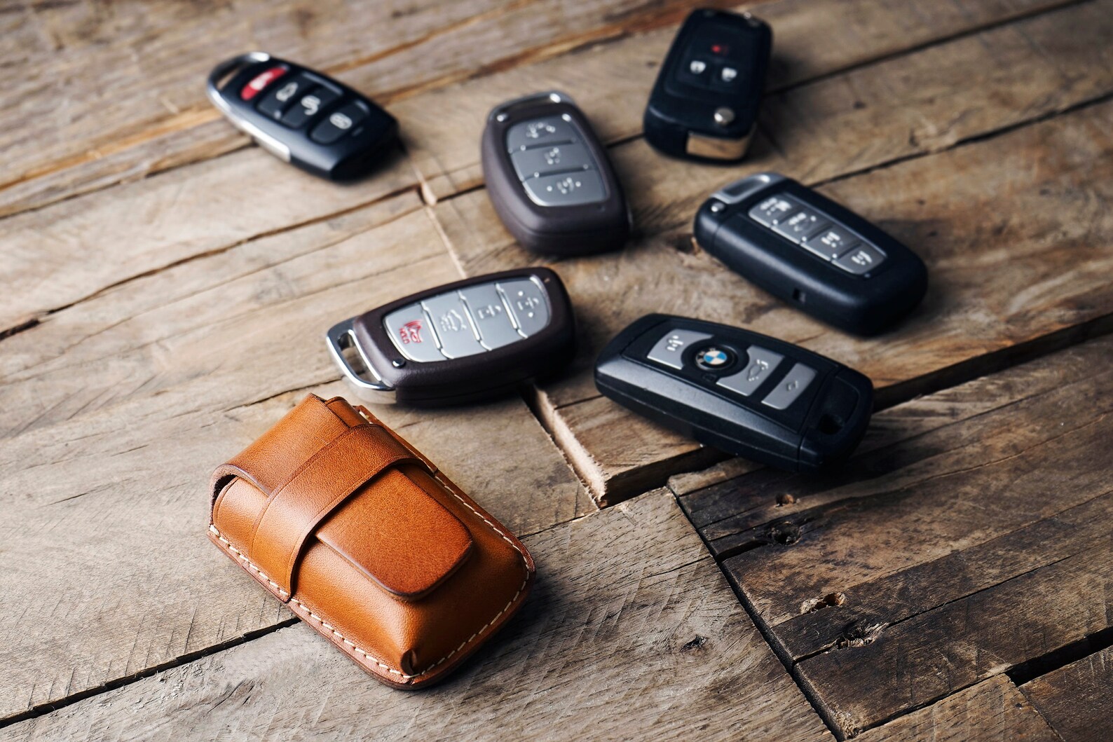 Leather Smart Key Pouch Leather Pouch Smart Key Holder 7700 - Etsy