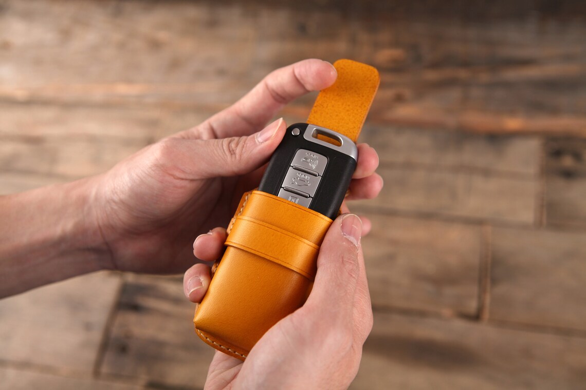 Leather Smart Key Pouch Leather Pouch Smart Key Holder 7700 - Etsy