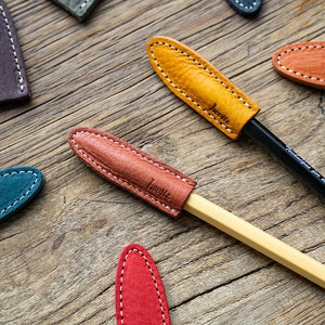 Leather Pencil Cap Basic(2pcs), Jumbo(2pcs), Pencil Protector - Etsy