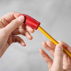 Leather Pencil Cap Basic(2pcs), Jumbo(2pcs), Pencil Protector - Etsy