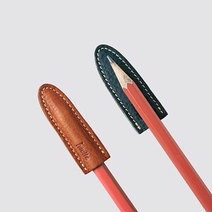 Leather Pencil Cap Basic(2pcs), Jumbo(2pcs), Pencil Protector - Etsy