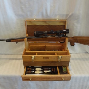 Oak and Walnut Wood Gun Cleaning Box (SPECIAL ORDER) - Etsy