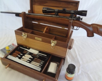 Oak and Walnut Wood Gun Cleaning Box SPECIAL ORDER - Etsy