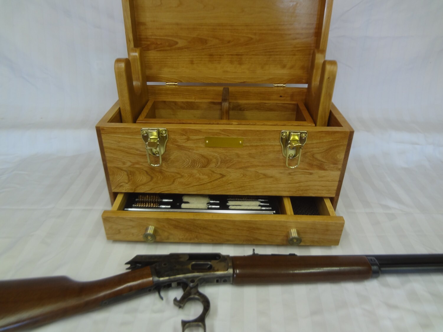 Solid Cherry Hardwood Gun Cleaning Box special Order - Etsy