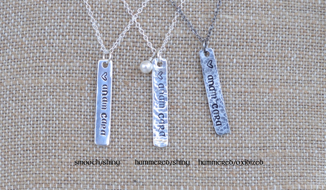 Máthair (mother in Gaelic) Hand-stamped Sterling Silver Necklace - Etsy