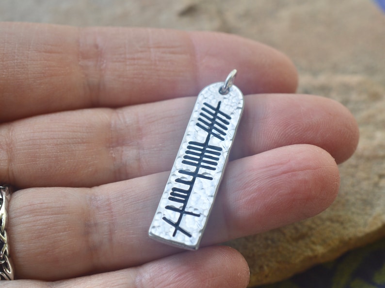 The Ogham 'máthair' Mother Stone Sterling Silver Necklace - Etsy