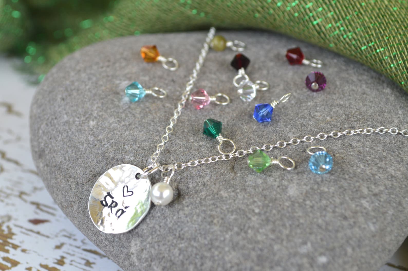 Love (in Gaelic) Grá Necklace in Sterling Silver With Birthstone or ...