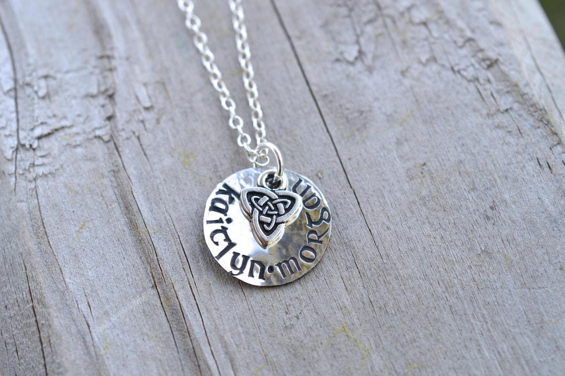 Irish Font Children's Names Personalized Pendant Necklace in Sterling ...