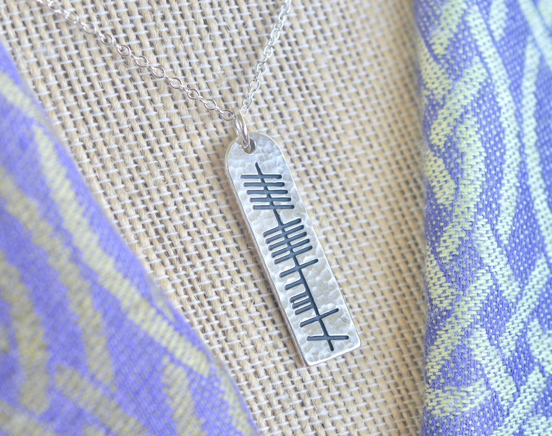 The Ogham 'máthair' Mother Stone Sterling Silver Necklace - Etsy