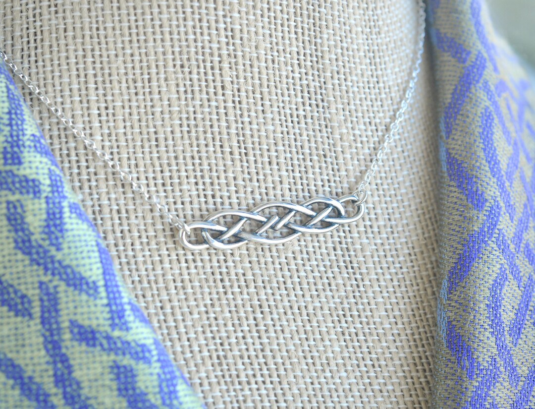 Ring of Kerry Celtic Braid Sterling Silver Necklace With Connemara ...