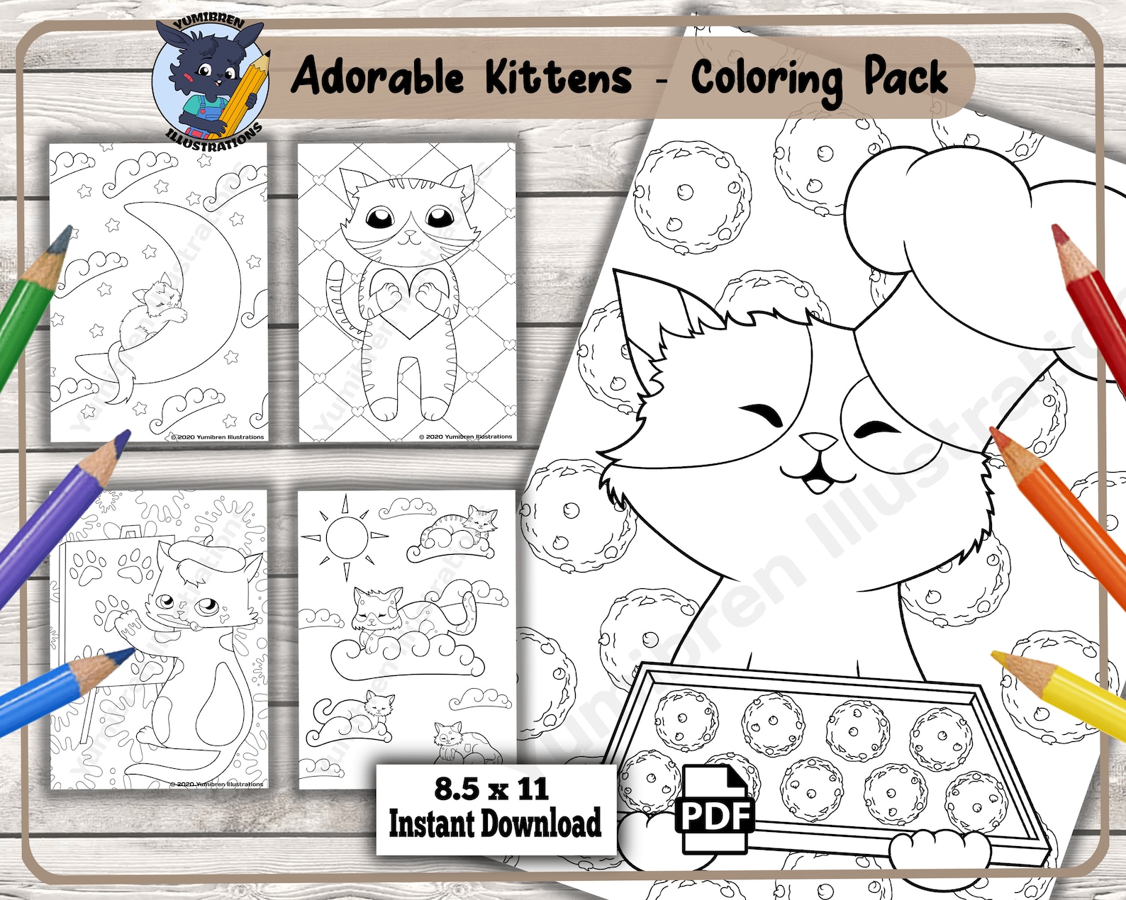 Feline Fun: Whimsical Kitty Coloring Pages for Kids and Cat Lovers - Etsy