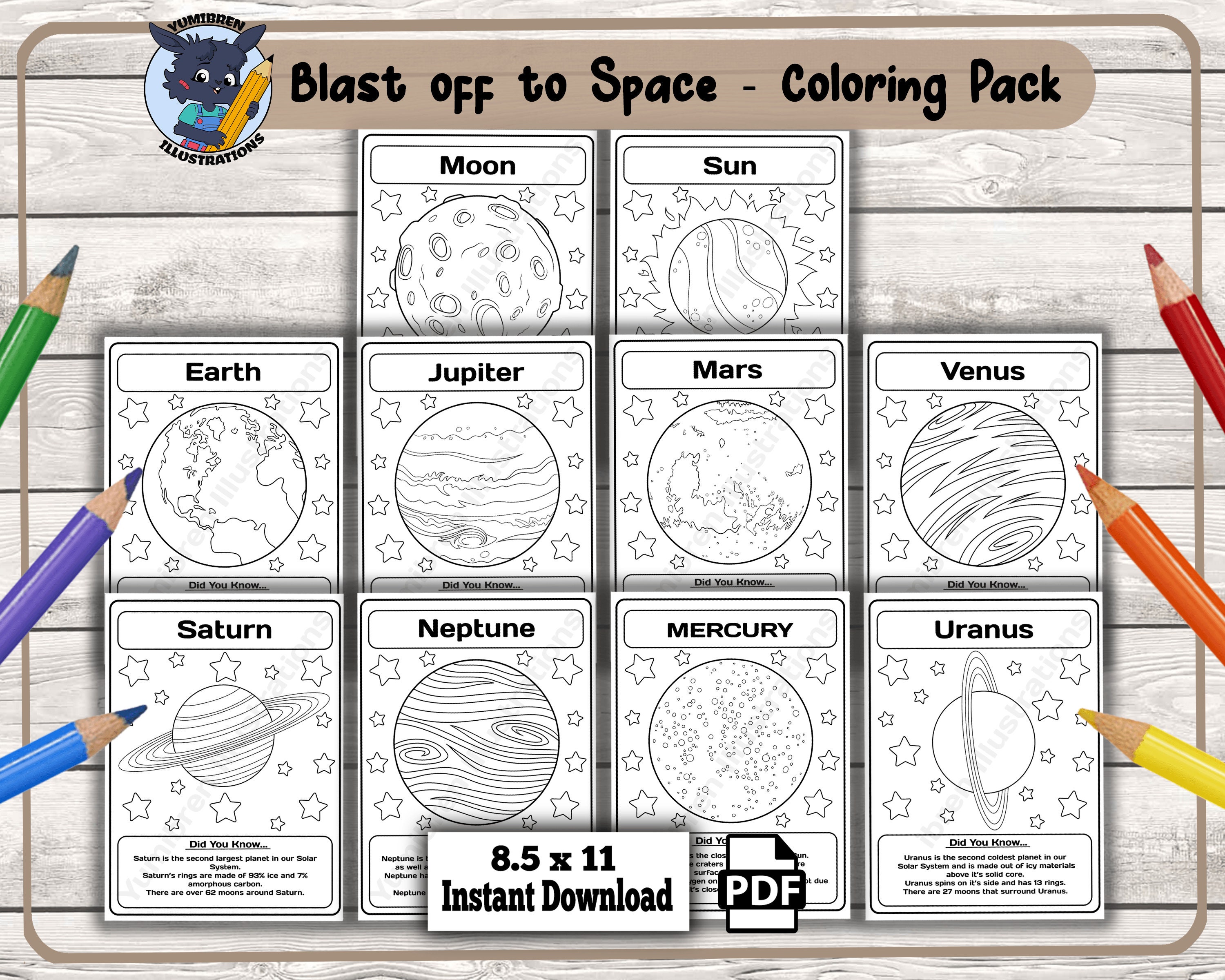 Discover the Wonders of the Universe: Planet-themed Coloring Pages With ...