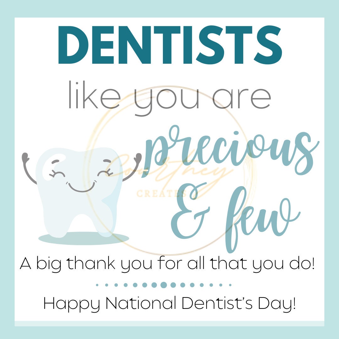 National Dentist Day Printable - Etsy