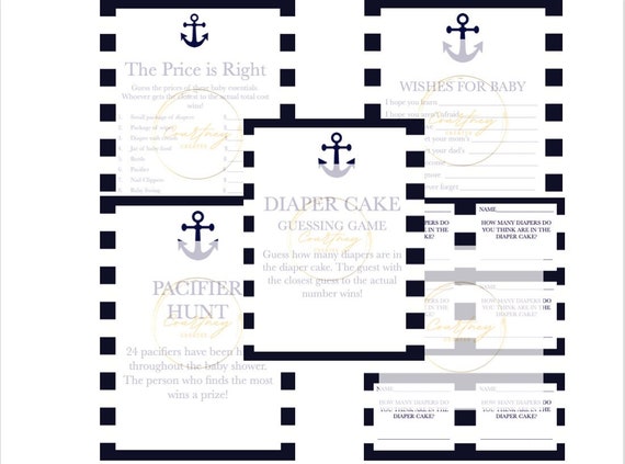 Nautical Baby Shower Printables - Etsy