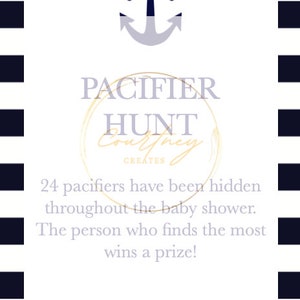Pacifier Hunt Baby Shower Game - Etsy