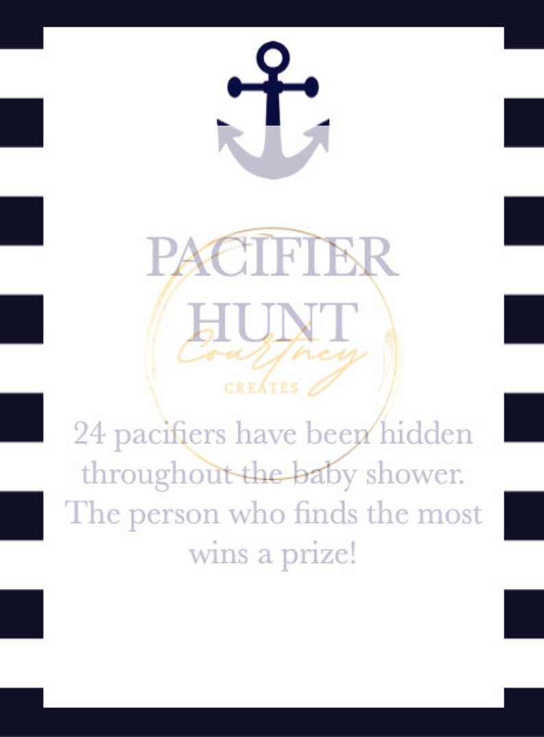 Pacifier Hunt Baby Shower Game - Etsy
