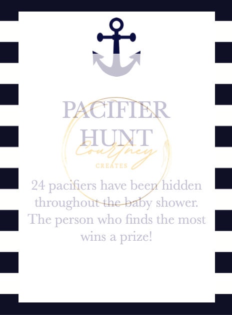 Pacifier Hunt Baby Shower Game - Etsy