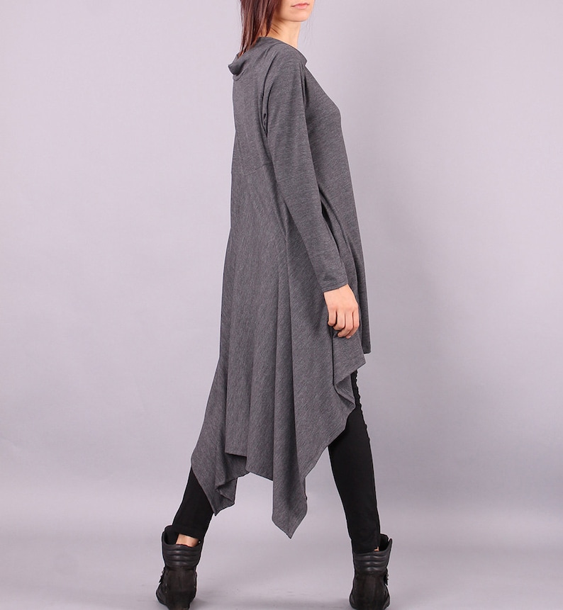 Long Tunic, Gray Long Sweater, Spring Tunic, Autumn Tunic, Plus Size ...
