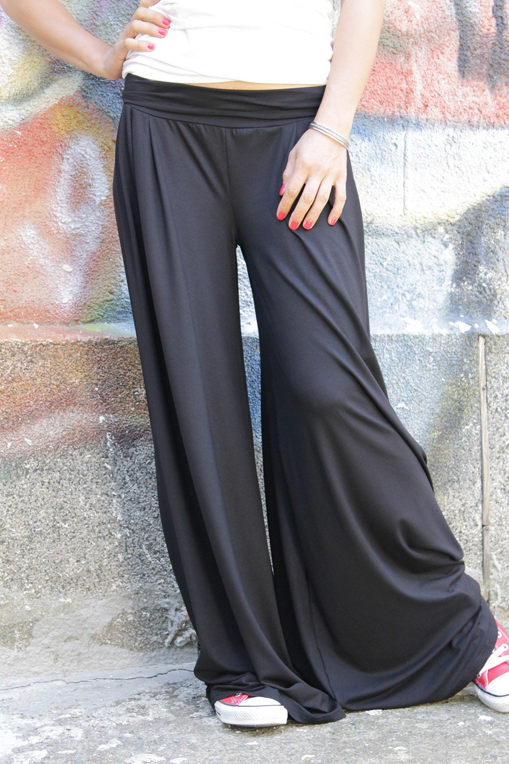 Pants. Black Pants. Wide Skirt Pants. Long Wide Pants. Extra Long Pants ...