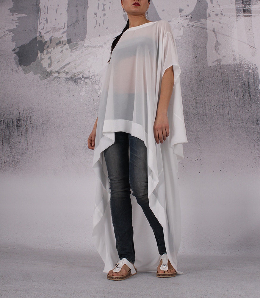Tunic Ivory Extravagant Loose Long Asymmetrical Tunic Plus - Etsy