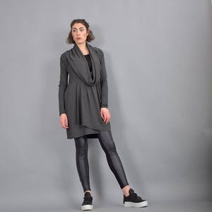 Gray Tunic. Wrap Tunic. Wide Collar Tunic. Tunic Plus Size. Tunic ...
