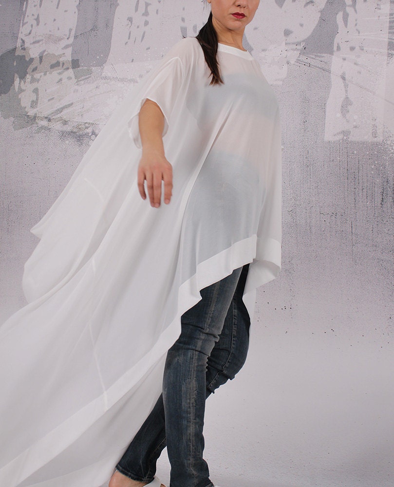 Tunic Ivory Extravagant Loose Long Asymmetrical Tunic Plus - Etsy