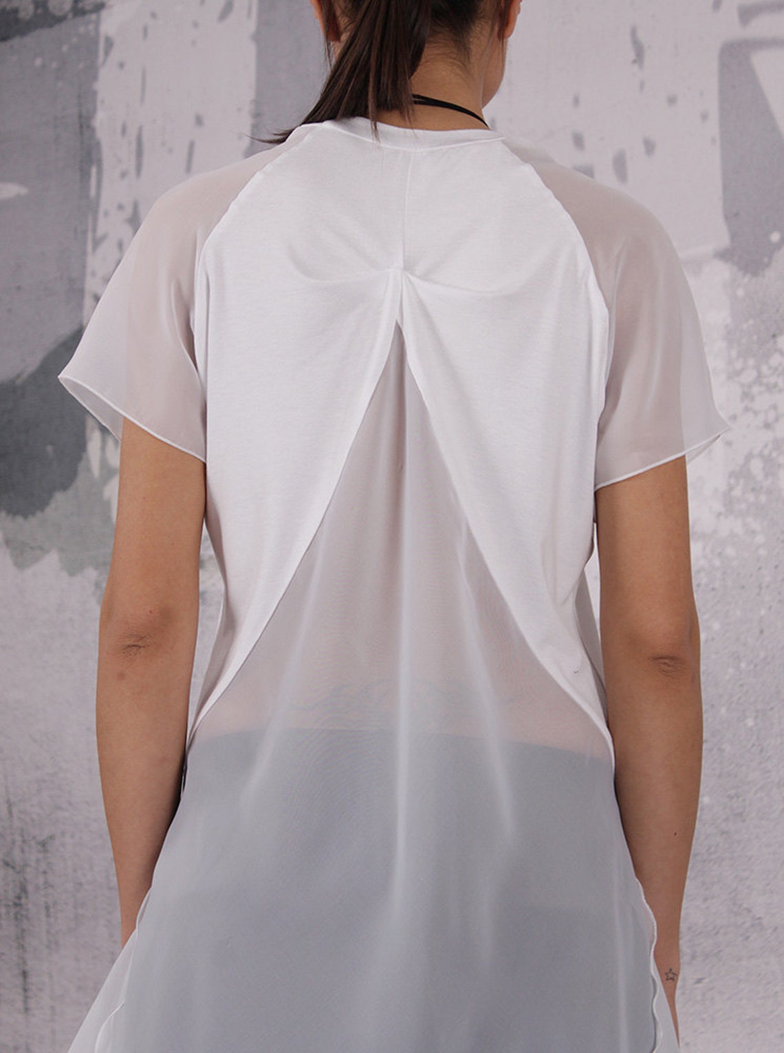 Tunic White Tunic Blouse Short Sleeves White Tunic White - Etsy