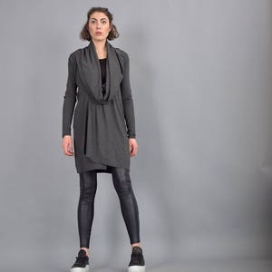 Gray Tunic. Wrap Tunic. Wide Collar Tunic. Tunic Plus Size. Tunic ...
