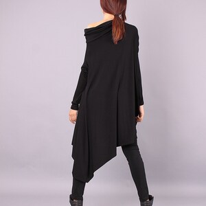 Tunic, Asymmetrical Tunic, Long Tunic, Plus Size Oversized Tunic, Black ...