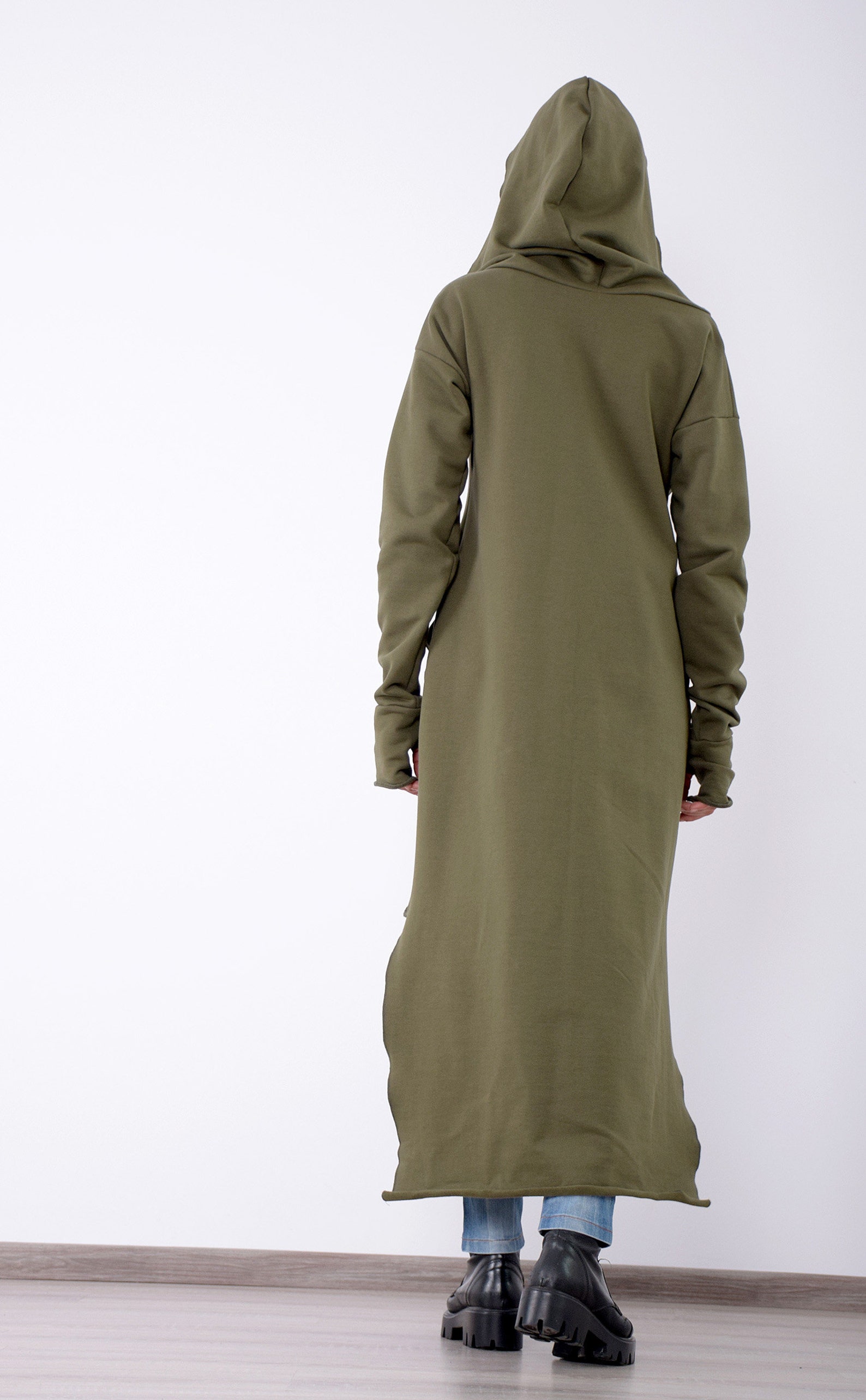 Extra Long Sweatshirt, Coat With Pockets, Long Sleeved Jacket ...