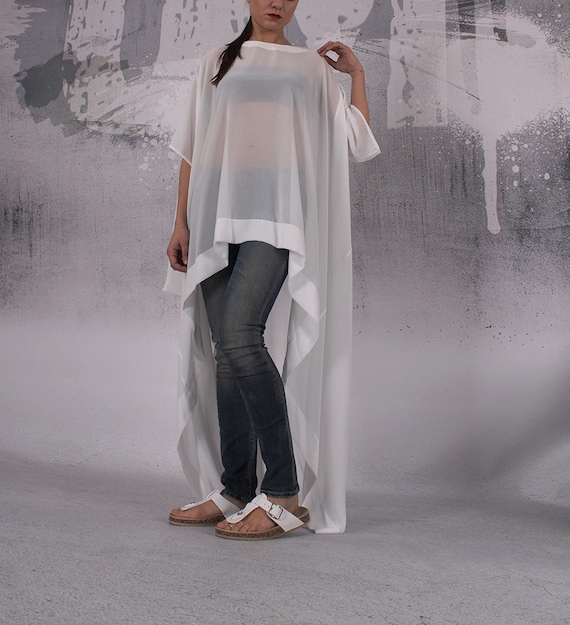 Tunic Ivory Extravagant Loose Long Asymmetrical Tunic Plus - Etsy