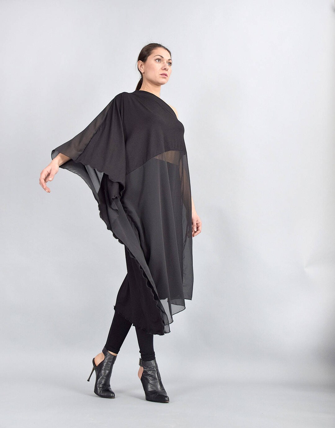 Tunic,tunic Dress,black Tunic, Long Tunic,asymmetrical Tunic, Plus Size ...